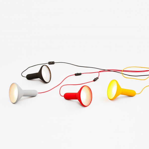 Clearance Torch T1 Cone Table Light / Grey with Red Cable by Establish ...